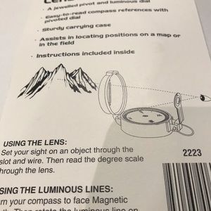 Ozark Trail | Other | Lensatic Compass Liquid Filled Luminous Dial Nip ...